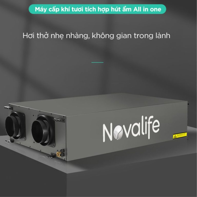 Máy cấp khí tươi hai chiều 4 in 1 Novalife NV 500m³/h - Âm trần, Hiệu ...